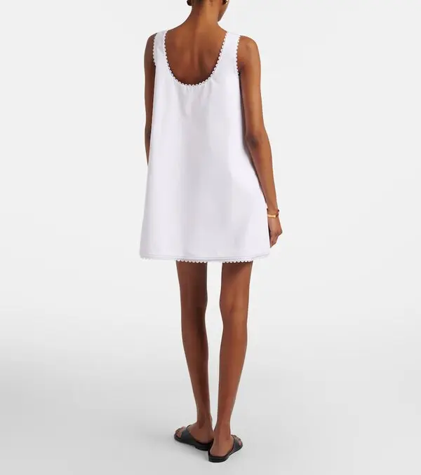 RÓHE Lace-trimmed Cotton Poplin Mini Dress
