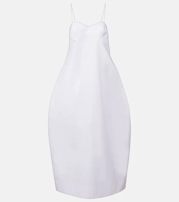 RÓHE Cotton Bustier Dress - White
