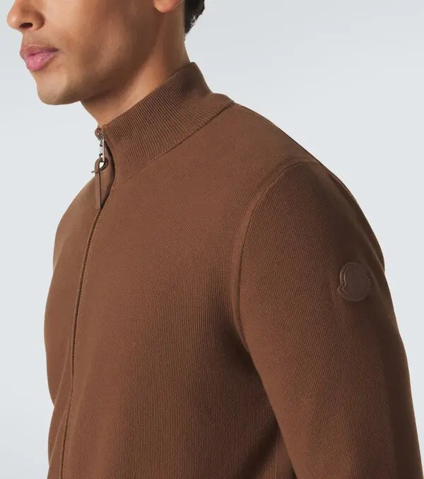 Moncler Cotton Zip-up Sweater