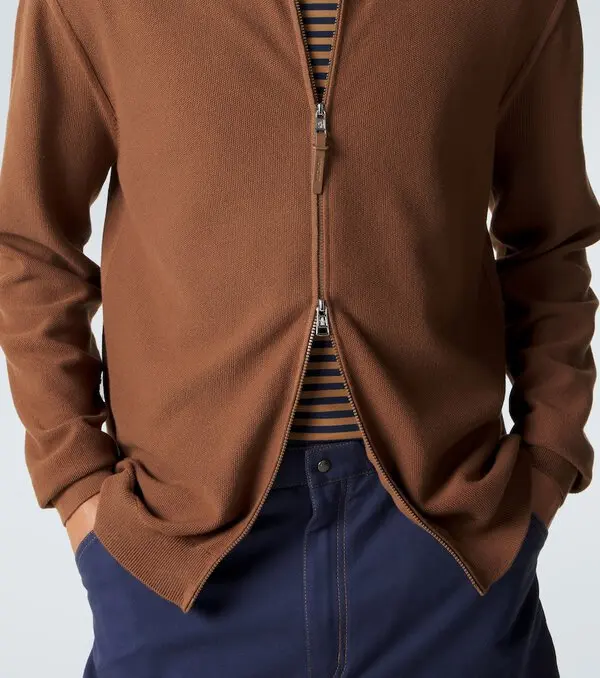 Moncler Cotton Zip-up Sweater