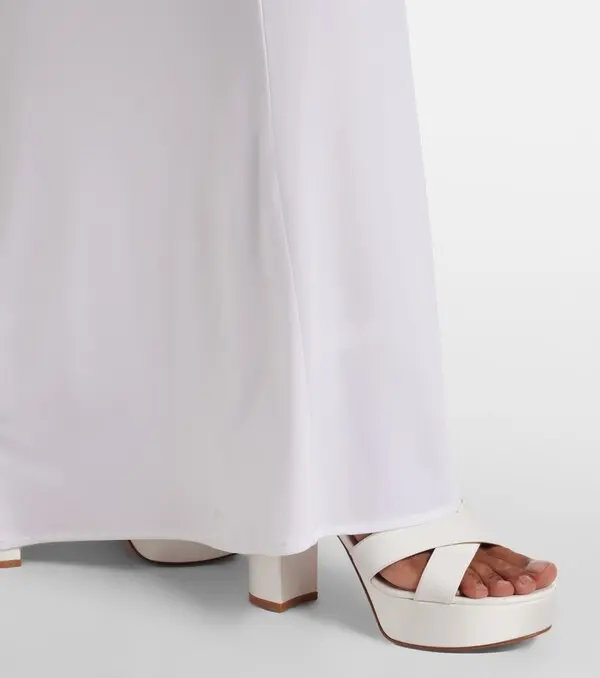 GIANVITO ROSSI Sabrina Satin Platform Sandals - White