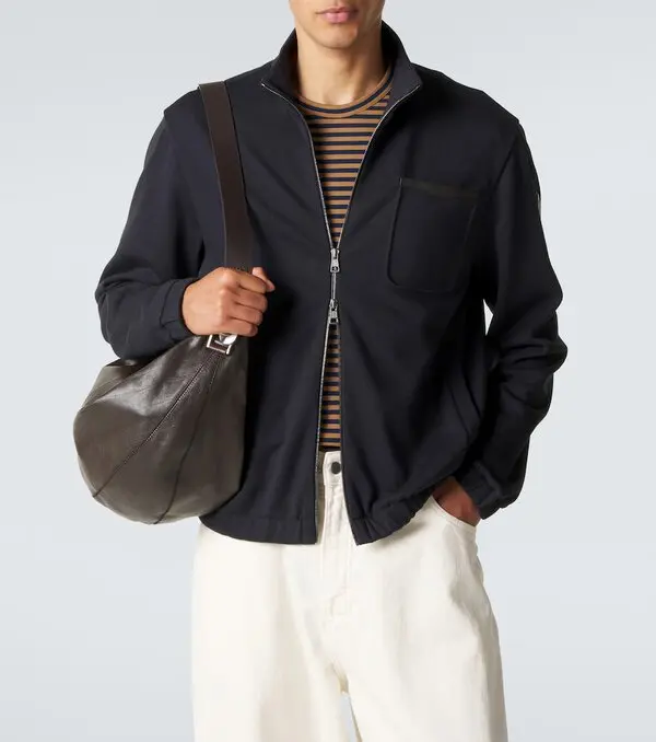 Moncler Cotton-blend Zip-up Sweater