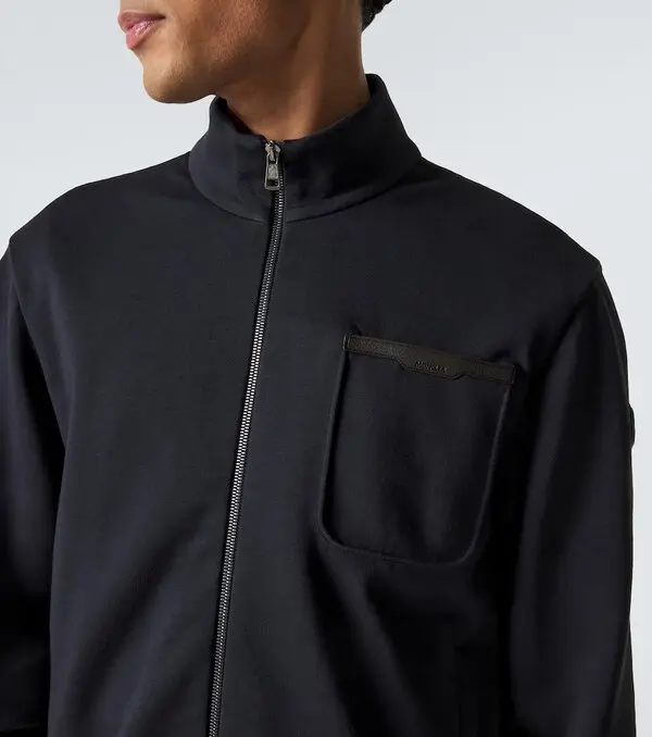 Moncler Cotton-blend Zip-up Sweater