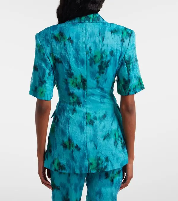 GANNI Printed Organza Blazer