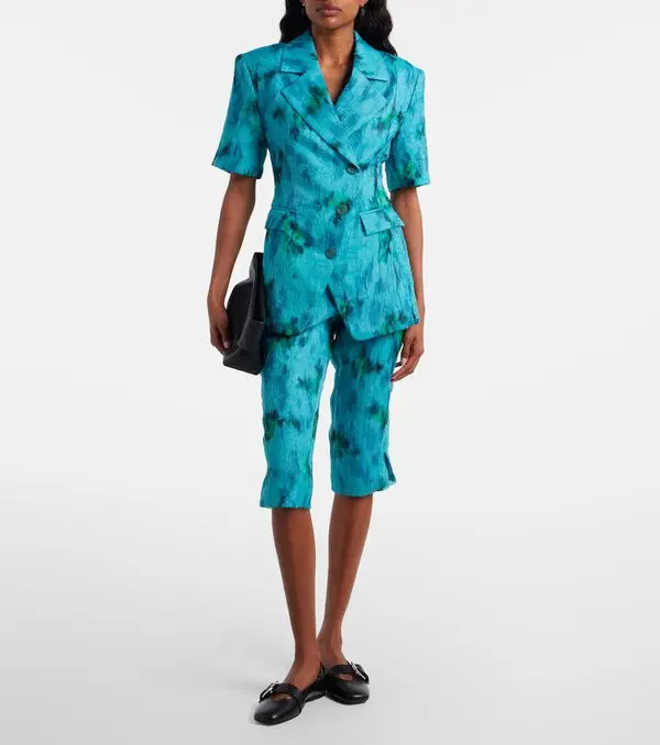 GANNI Printed Organza Blazer