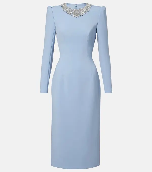 Jenny Packham Cora Embellished Midi Dress - Blue