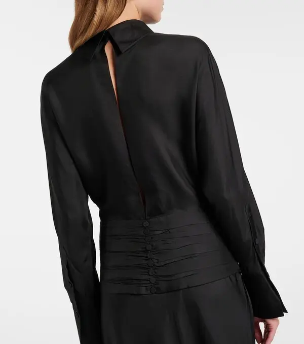 RÓHE Silk Gown - Black