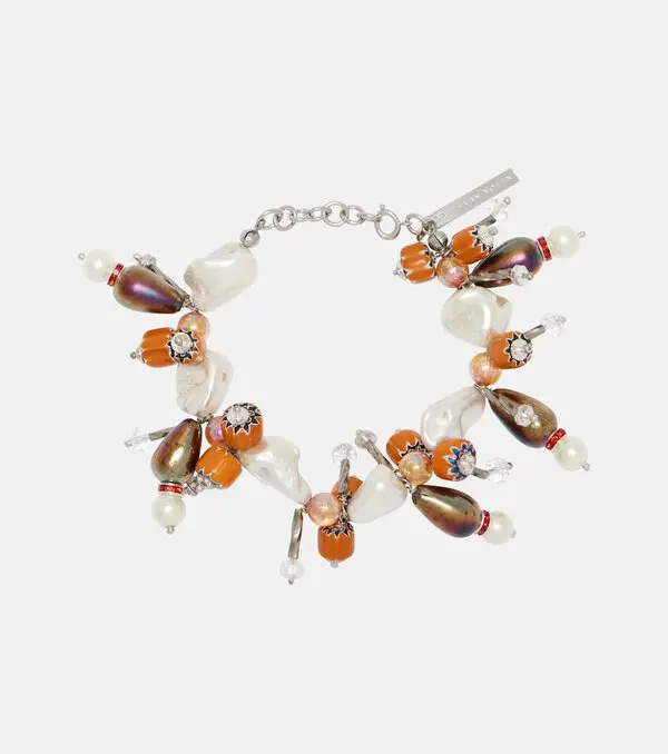 Dries Van Noten Embellished Bracelet - Orange