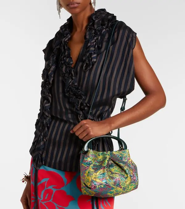 Dries Van Noten Jacquard Top-handle Bag