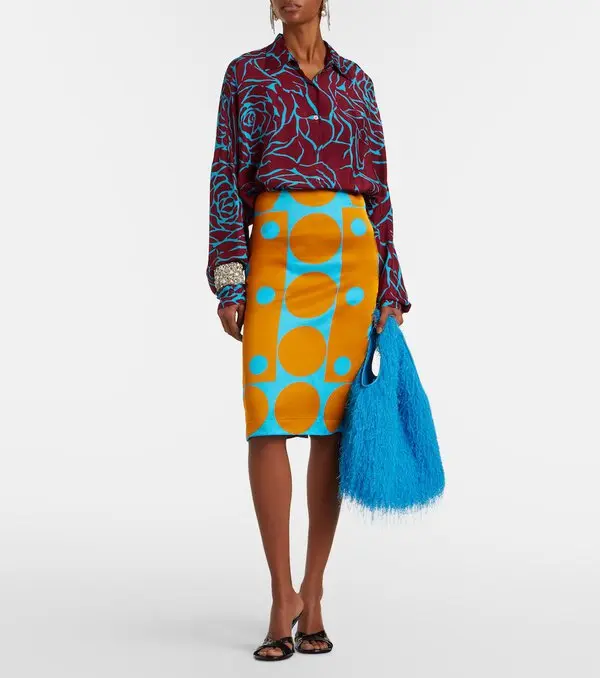 Dries Van Noten Marche Medium Fringed Top-handle Bag - Blue