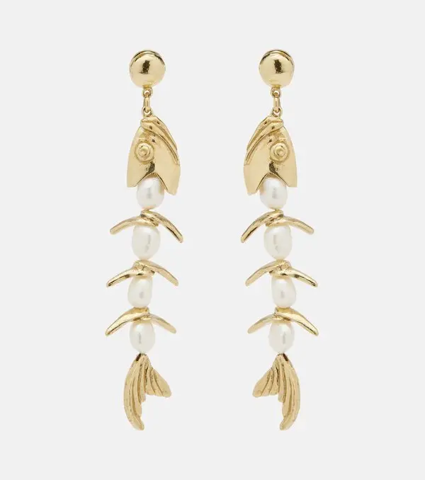 ALEMAIS Alémais Calypso Embellished Drop Earrings - Gold