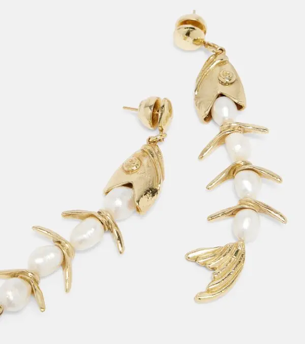 ALEMAIS Alémais Calypso Embellished Drop Earrings - Gold