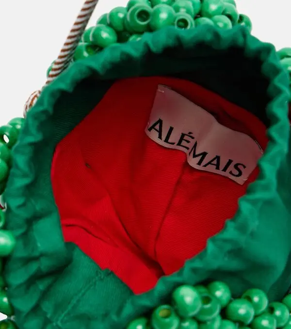 ALEMAIS Alémais Strawberry Mini Beaded Crossbody Bag