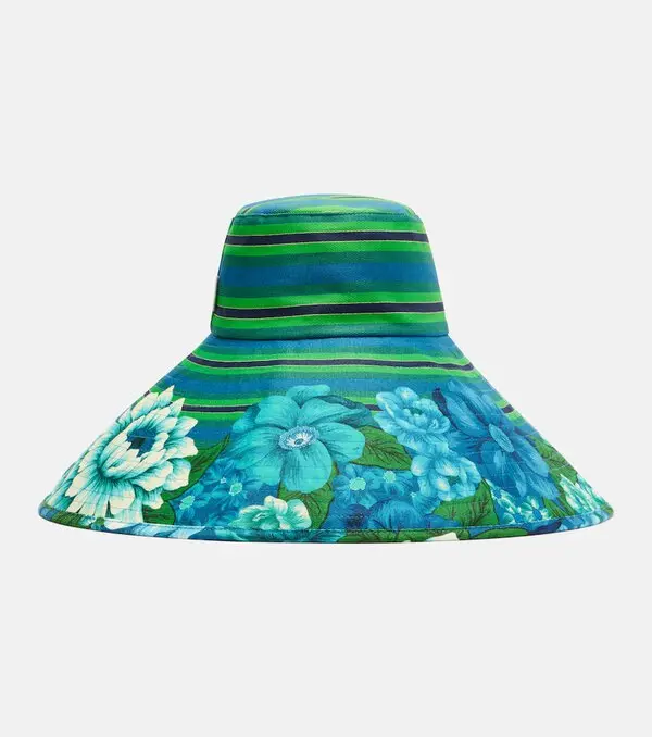 ALEMAIS Alémais Margo Printed Cotton Canvas Sun Hat - Multicoloured