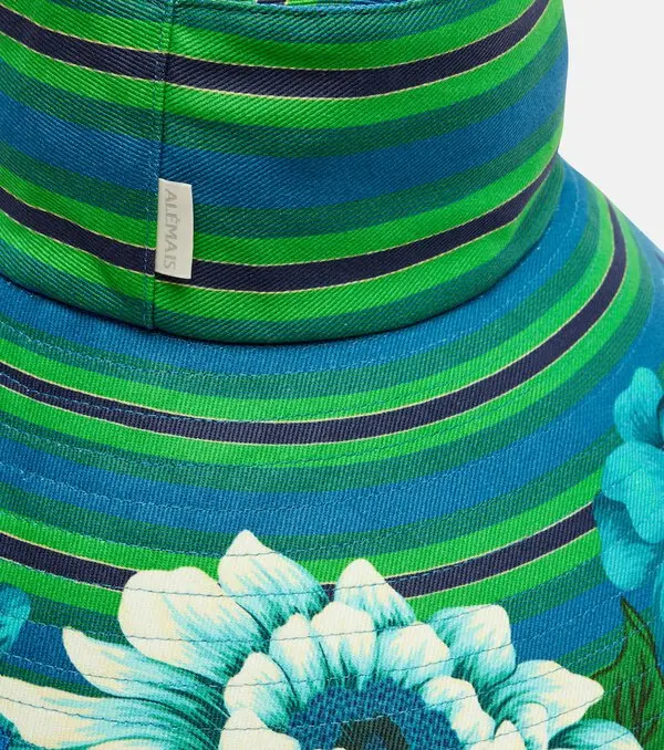 ALEMAIS Alémais Margo Printed Cotton Canvas Sun Hat - Multicoloured