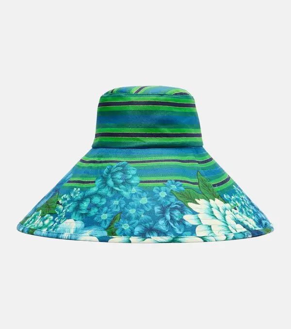 ALEMAIS Alémais Margo Printed Cotton Canvas Sun Hat - Multicoloured