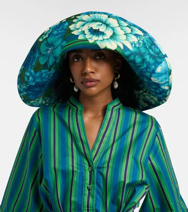 ALEMAIS Alémais Margo Printed Cotton Canvas Sun Hat - Multicoloured