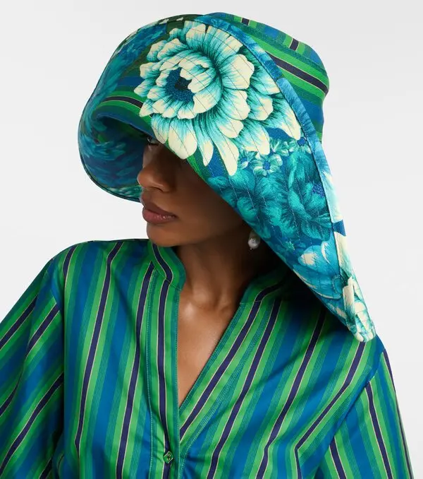ALEMAIS Alémais Margo Printed Cotton Canvas Sun Hat - Multicoloured