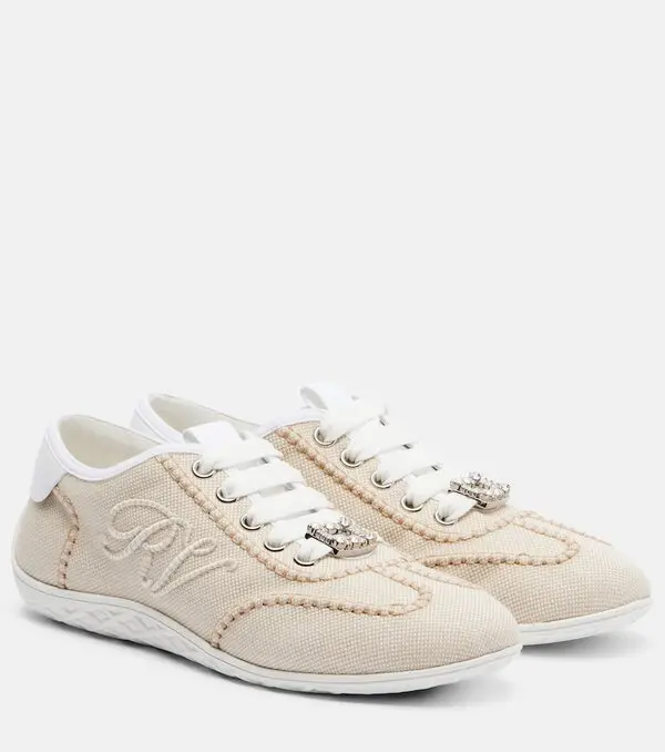 ROGER VIVIER Viv Up Low-top Sneakers - Beige