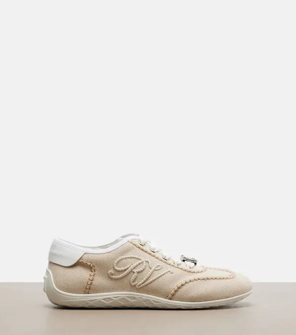 ROGER VIVIER Viv Up Low-top Sneakers - Beige