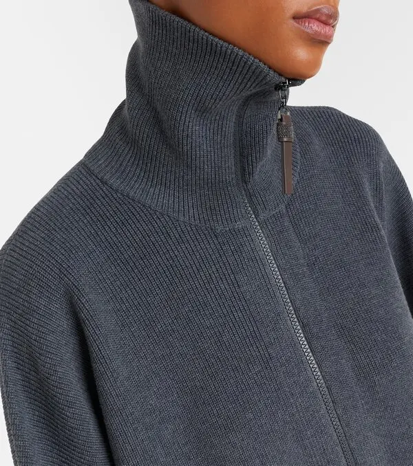 Brunello Cucinelli Cotton Zip-up Cardigan - Grey