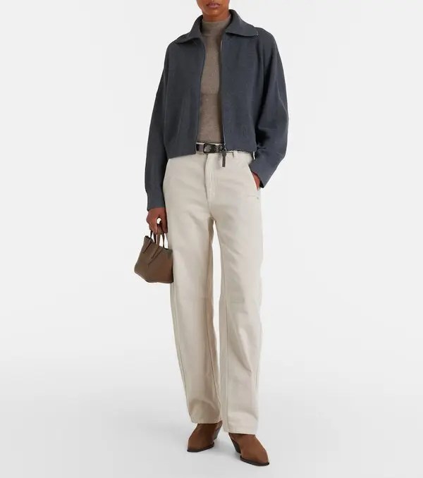 Brunello Cucinelli Cotton Zip-up Cardigan - Grey