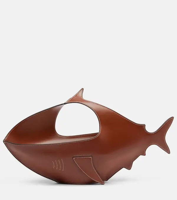 Staud Shark Leather Top-handle Bag - Brown