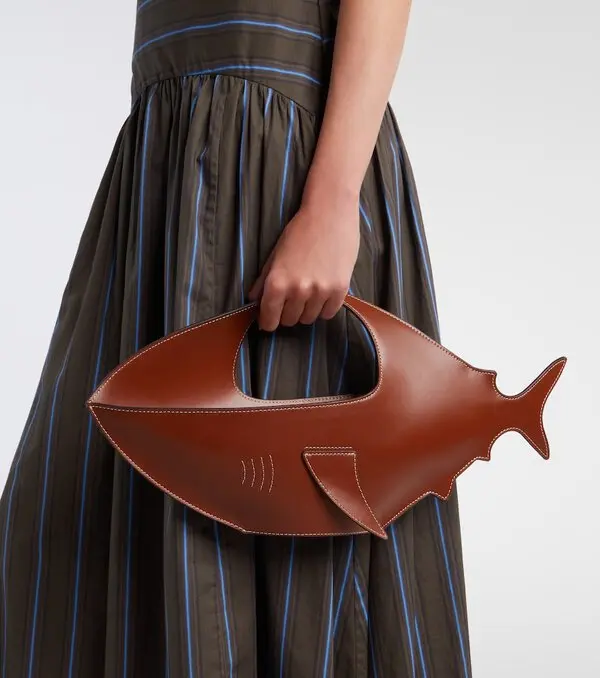 Staud Shark Leather Top-handle Bag