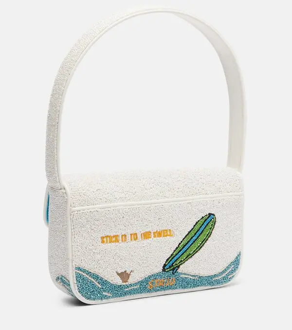Staud Tommy Beaded Sequined Shoulder Bag