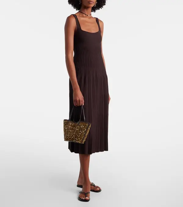 Staud Caro Embellished Canvas Tote Bag