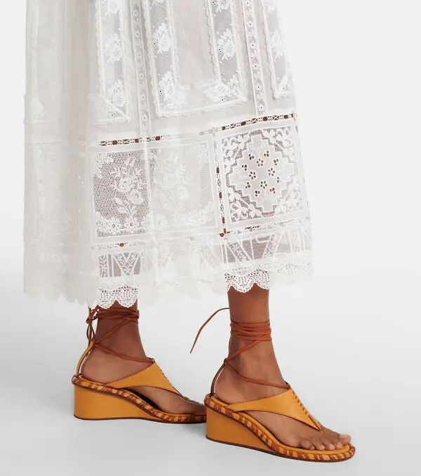 Zimmermann Aster Lace-trimmed Midi Dress