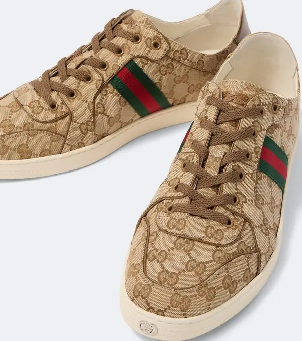 Gucci Stretch Gg Canvas Low-top Sneakers