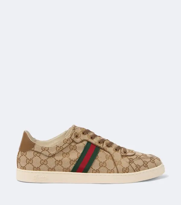 Gucci Stretch Gg Canvas Low-top Sneakers