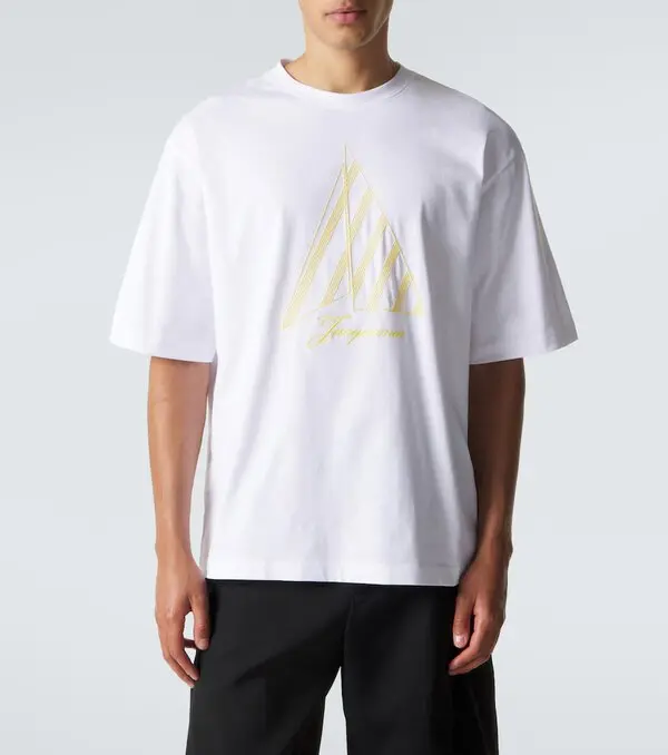 Jacquemus Voilier Embroidered Cotton Jersey T-shirt - White