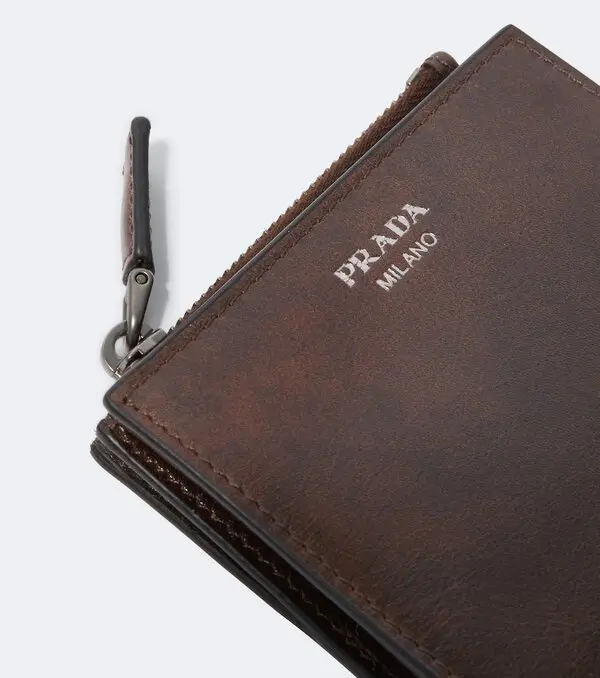 Prada Leather Wallet - Brown