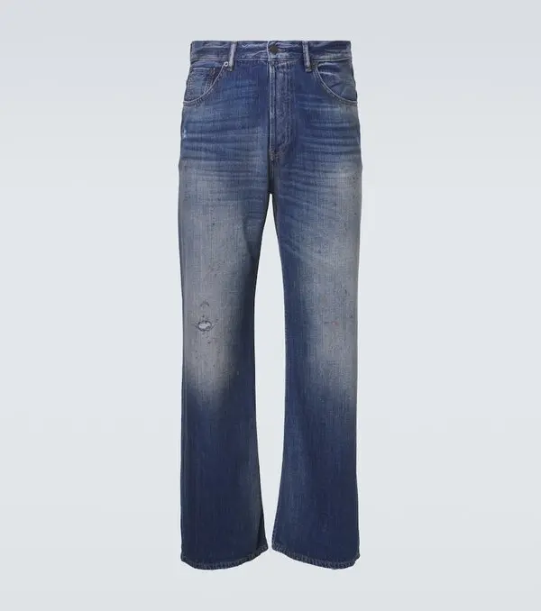 Acne Studios 2021 Distressed Wide-leg Jeans - Blue