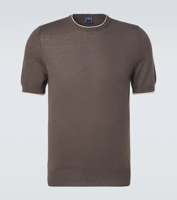 Fedeli Linen And Cotton Sweater - Brown