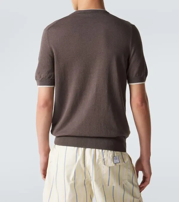 Fedeli Linen And Cotton Sweater - Brown