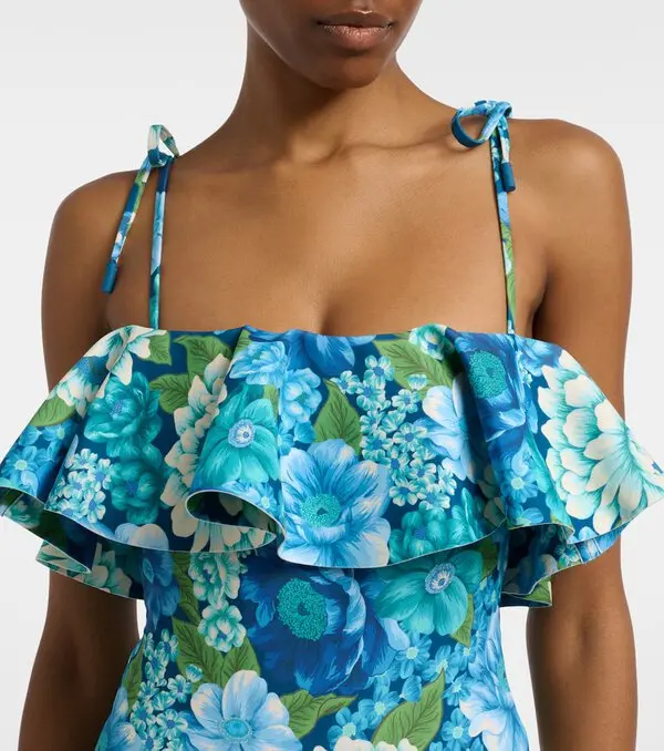 ALEMAIS Alémais Margo Floral Ruffled Swimsuit