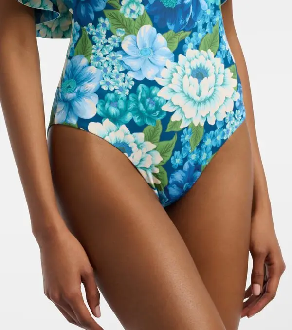 ALEMAIS Alémais Margo Floral Ruffled Swimsuit