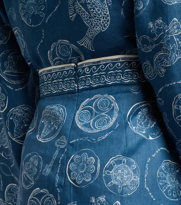 ALEMAIS Alémais Lucky Printed Linen Miniskirt