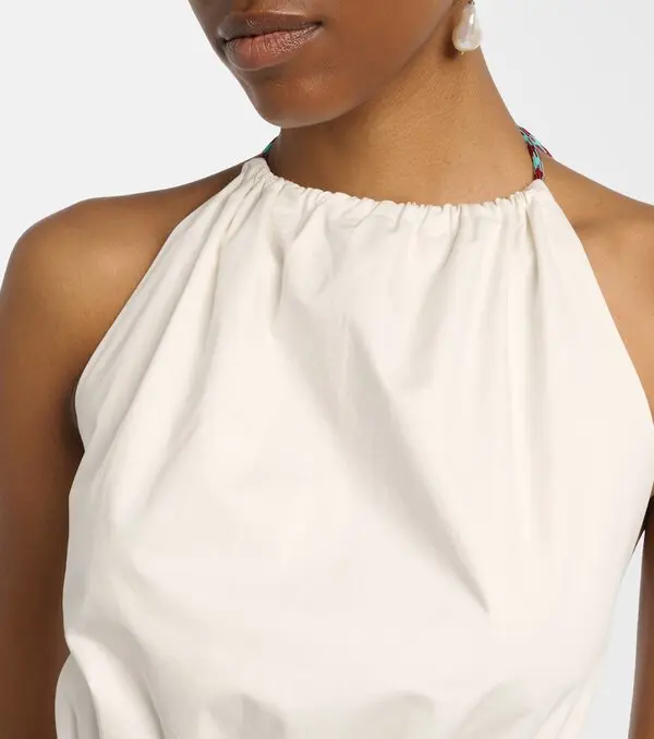 ALEMAIS Alémais Haze Floral Cotton Minidress - White
