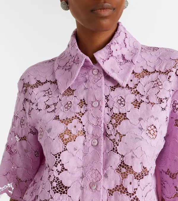 PATOU Cotton-blend Lace Shirt