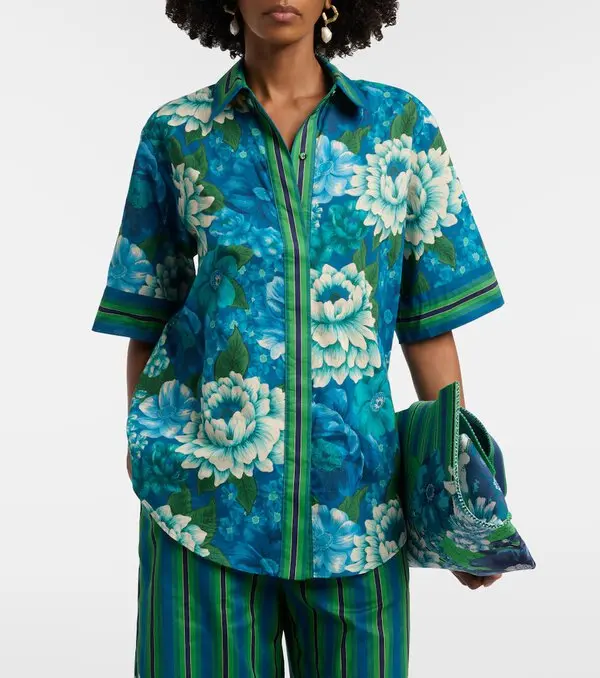 ALEMAIS Alémais Margo Oversized Printed Cotton Shirt - Multicoloured