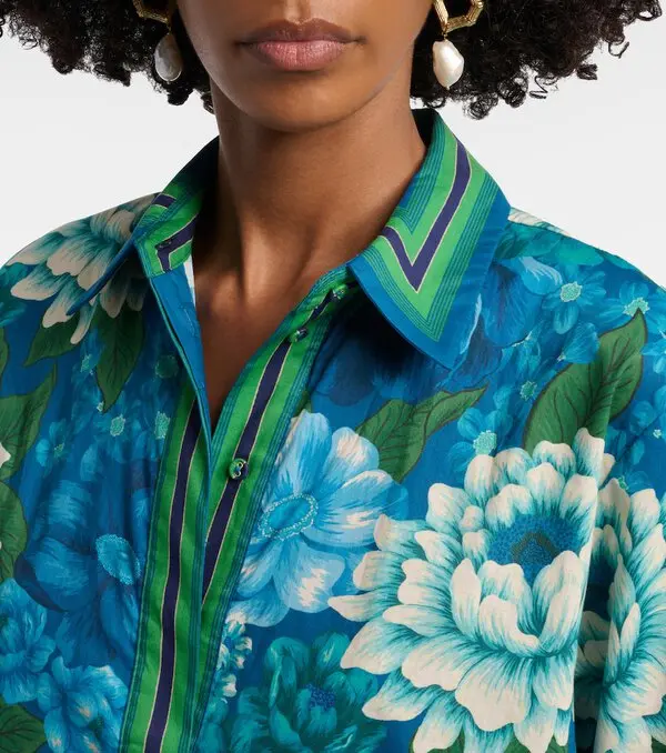 ALEMAIS Alémais Margo Oversized Printed Cotton Shirt - Multicoloured