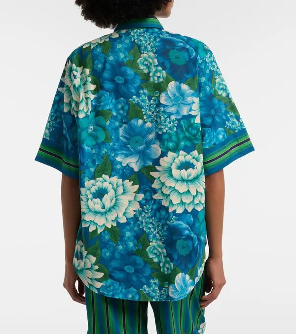 ALEMAIS Alémais Margo Oversized Printed Cotton Shirt - Multicoloured
