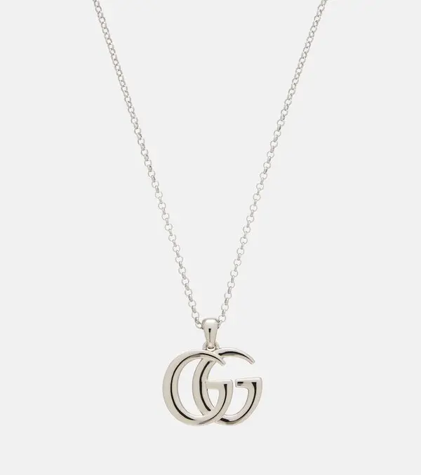 Gucci Gg Marmont Pendant Necklace - Silver