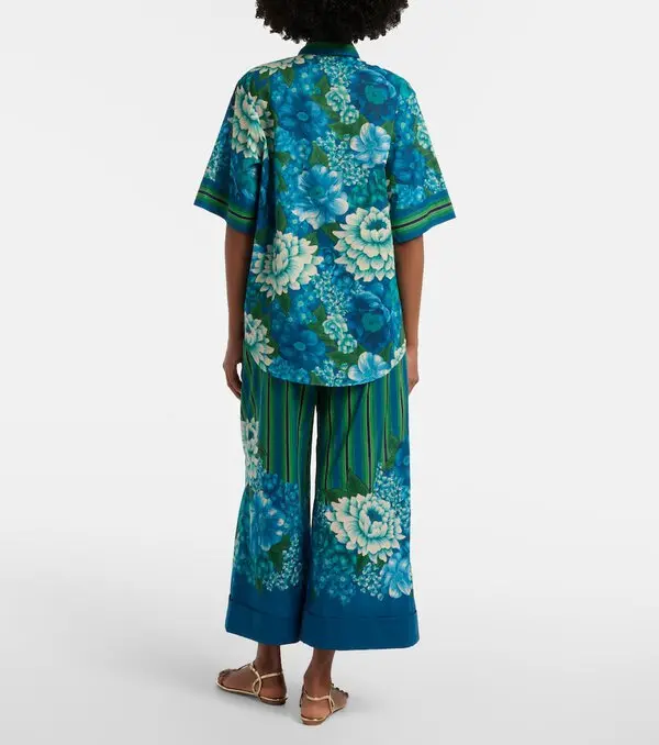 ALEMAIS Alémais Margo Printed Cotton Wide-leg Pants