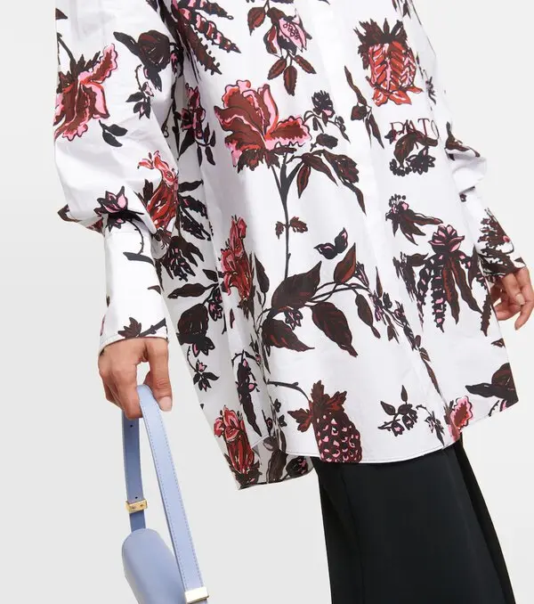 PATOU Cotton Shirt With Concealed Buttoned Front - Brown