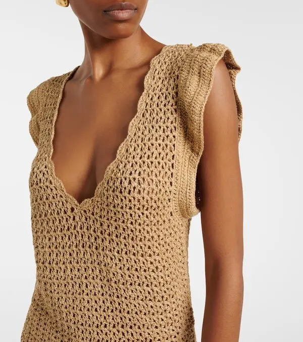 Melissa Odabash Annalise Crochet Lamé Minidress